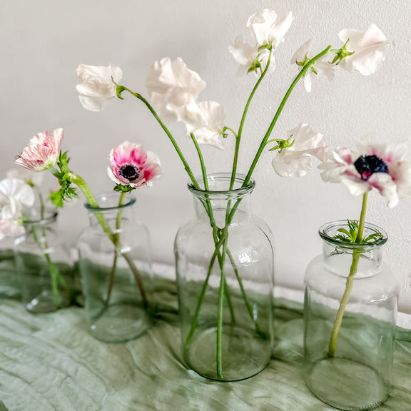 Botanical Jar Vase (3 Sizes) - Apothecary Style Wedding Vases – The ...