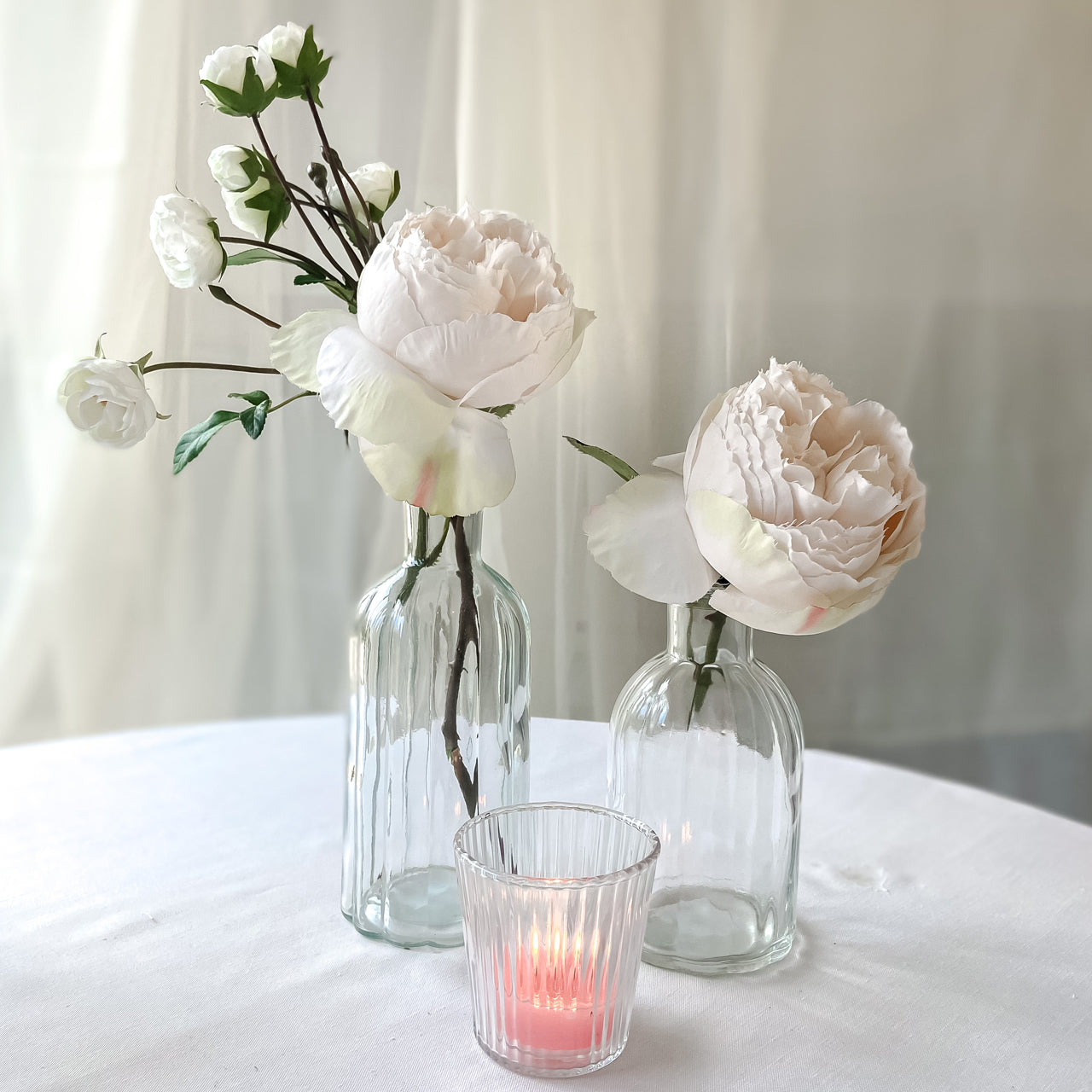Ribbed Glass Bottle Vases (3 Sizes) - Wedding Vases – The Wedding of My ...