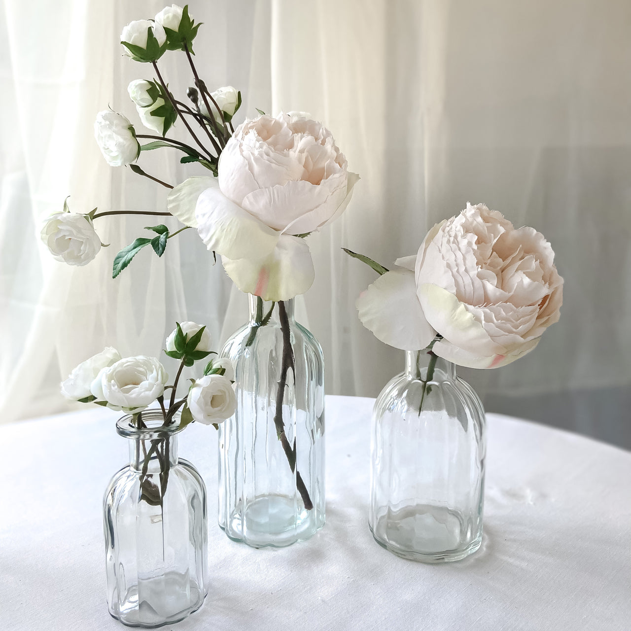 Ribbed Glass Bottle Vases (3 Sizes) - Wedding Vases – The Wedding of My ...