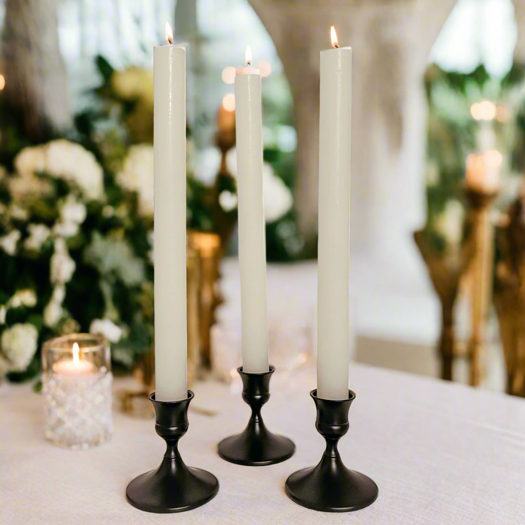 Black Short Candlesticks – Set Of 3 – The Wedding of My Dreams