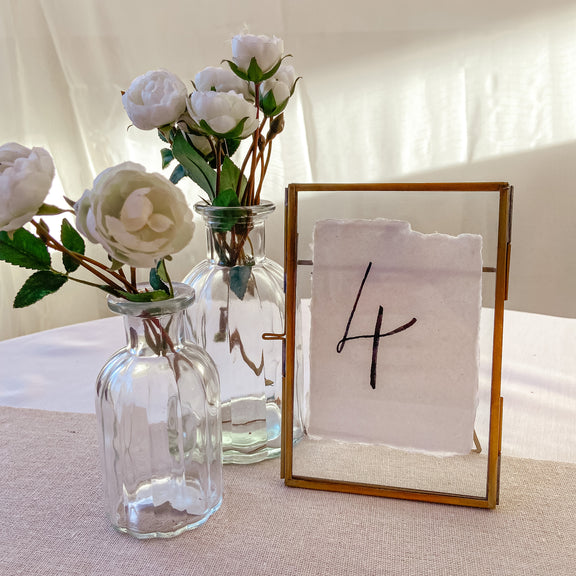Brass Photo Frames Table Numbers (Free Standing) Wedding Stationery ...