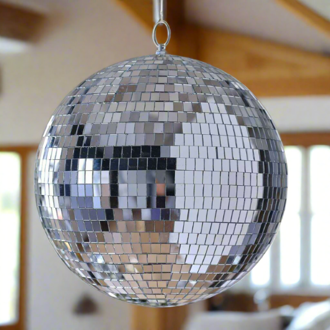 Silver Mirror Disco Ball Hanging Decoration (10cm/20cm/30cm) – The ...