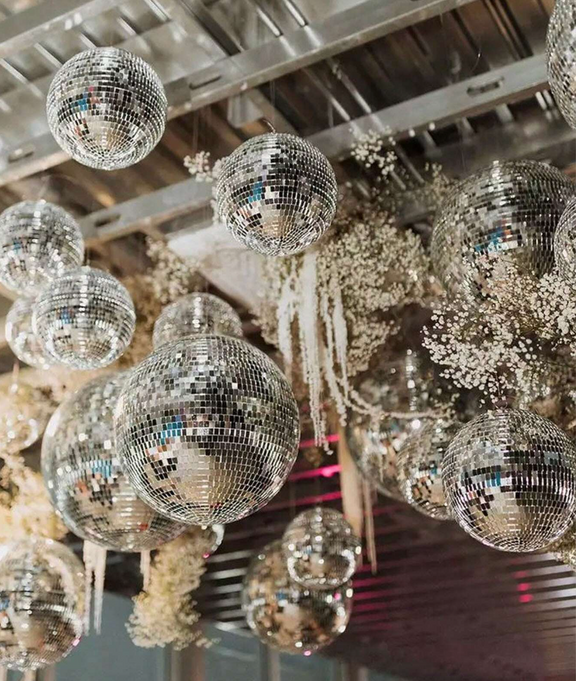 Mirror Disco Ball Hanging Decoration (20cm/30cm/Silver/Gold) – The ...