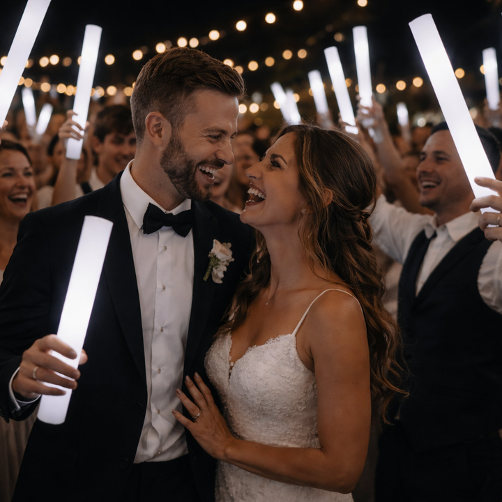 White Wedding Glow Sticks – Pack of 30 – The Wedding of My Dreams