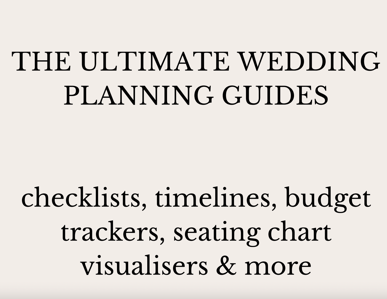 Ultimate Wedding Planning Guides Digital Download - Checklists, Budget ...
