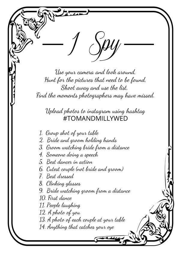 Instagram Photo Prompt Sheet - Free Printable – The Wedding of My Dreams