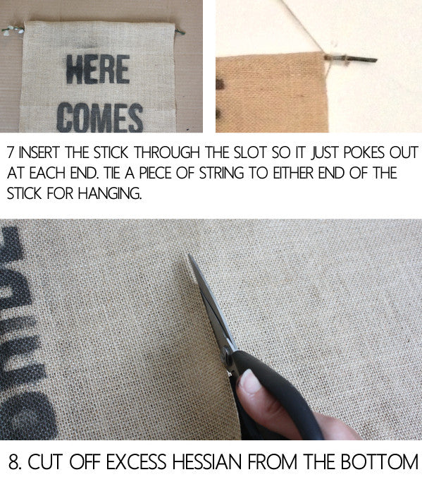 Hessian Here Comes The Bride Sign Template - Free Download – The ...