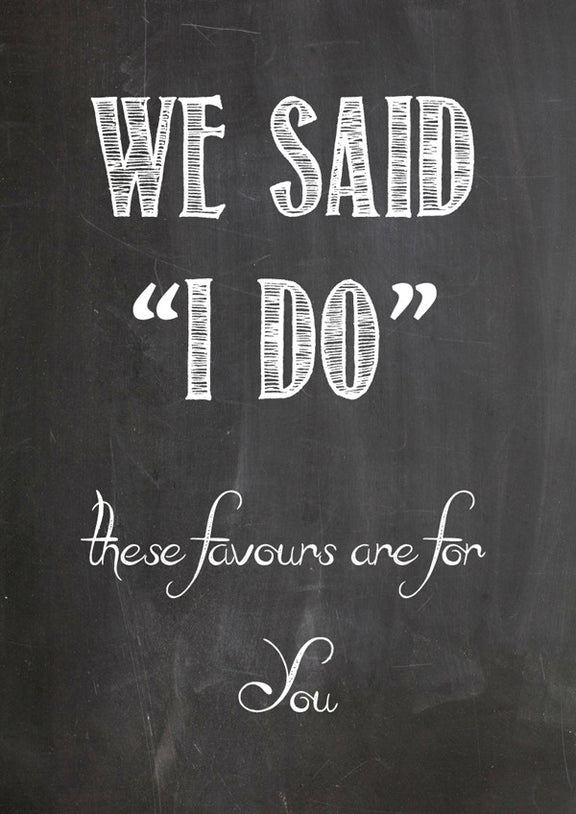 Chalkboard Wedding Favour Signs - Free Printable – The Wedding of My Dreams