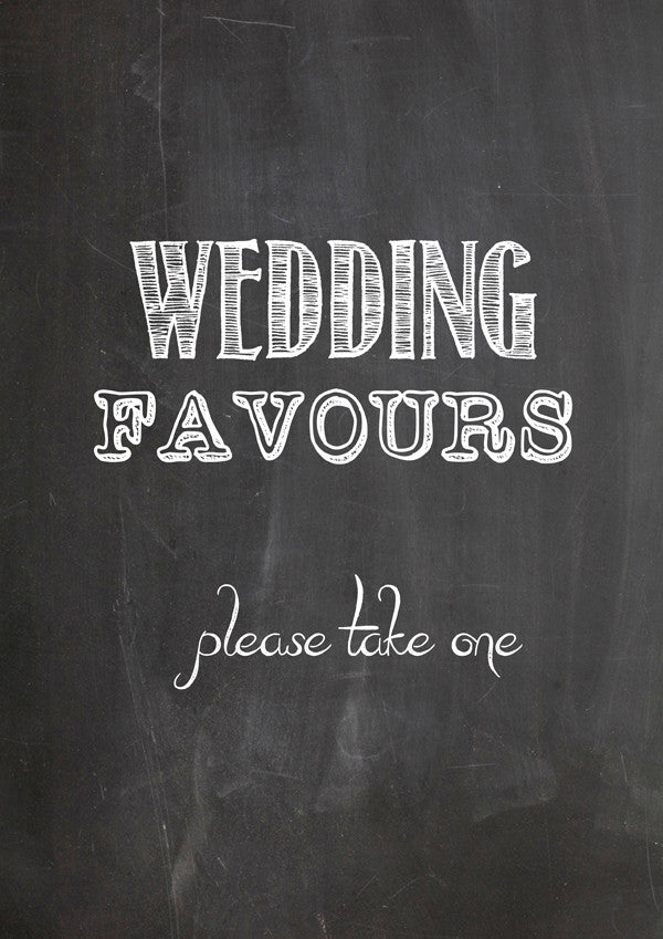 Chalkboard Wedding Favour Signs - Free Printable – The Wedding of My Dreams