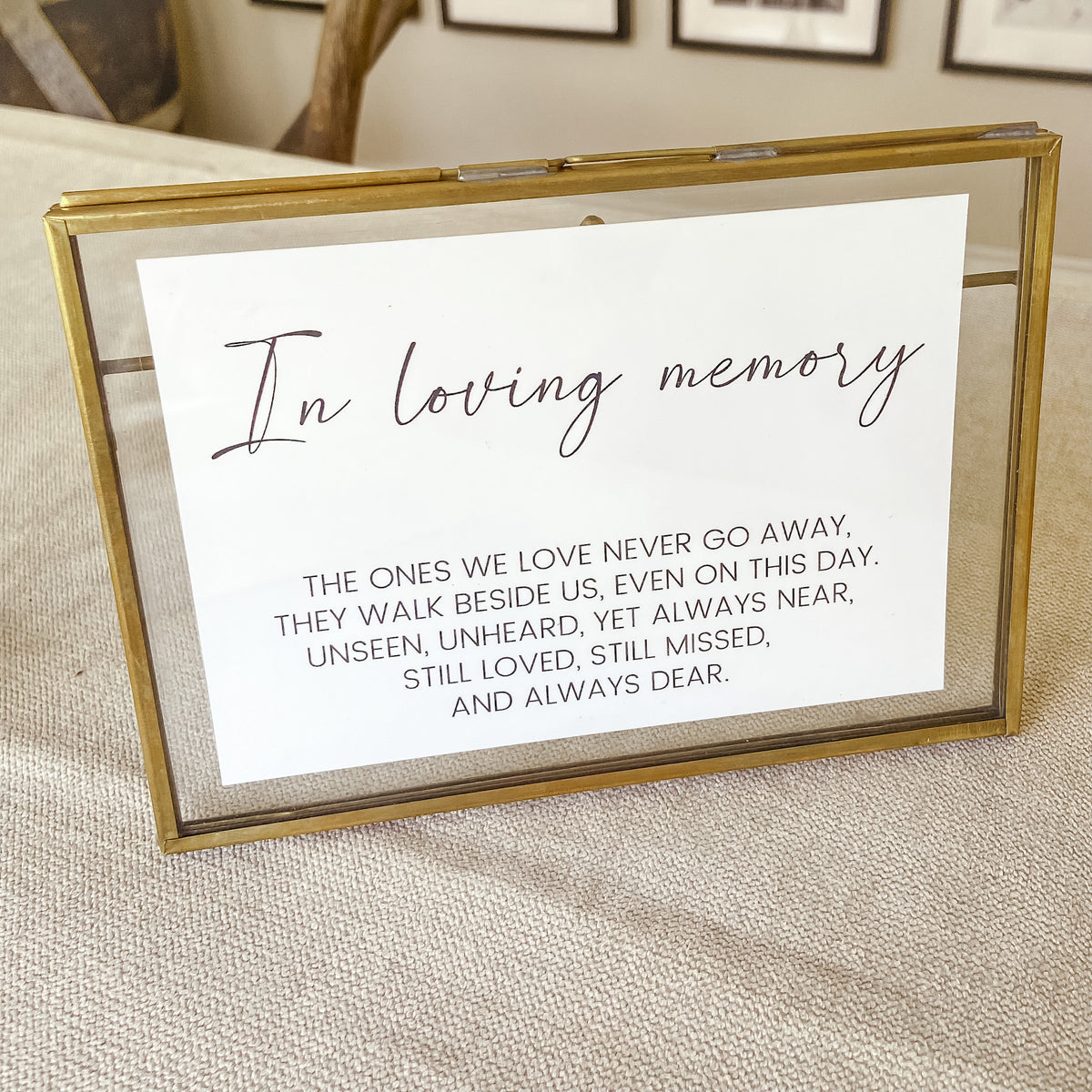 In Loving Memory - A6 Wedding Print – The Wedding of My Dreams