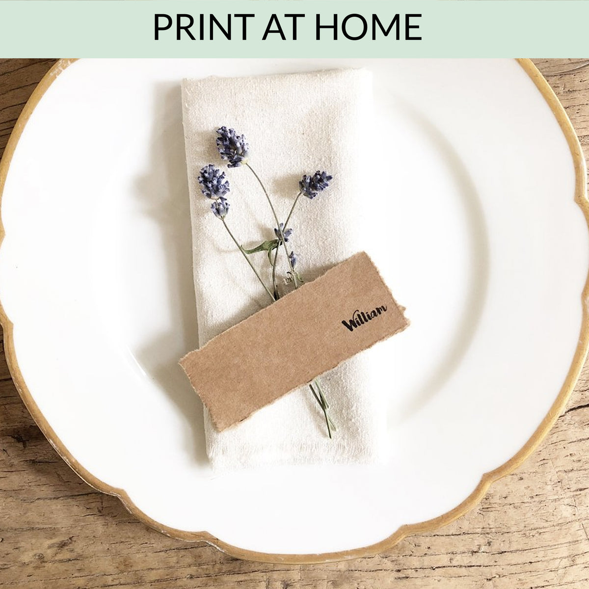 Rustic Script Place Cards - Print At Home – The Wedding of My Dreams