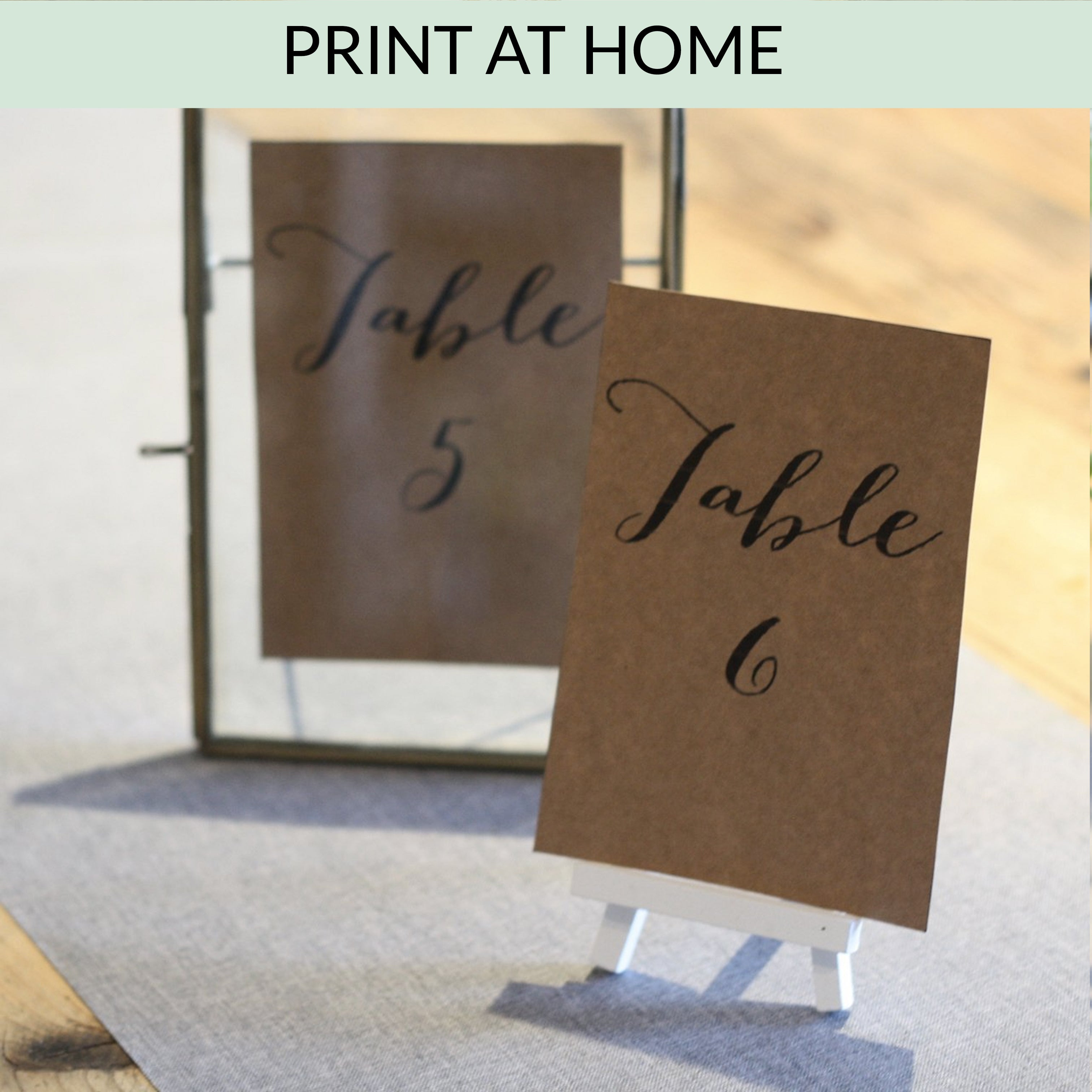 Printable: Table Numbers (Calligraphy Style) 1 - 24 INSTANT DOWNLOAD ...
